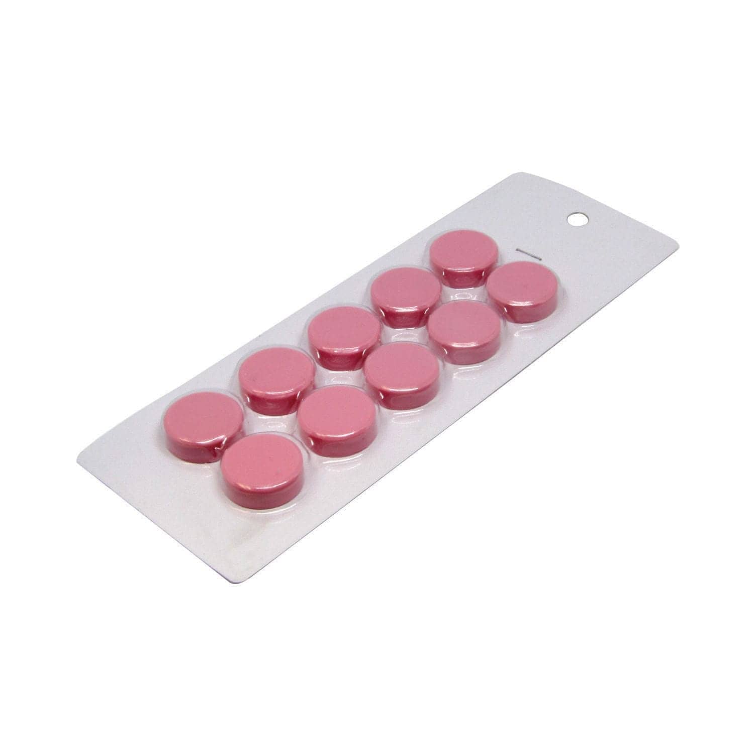 Small Pink Magnetic Discs | Sold in cards of 10 - Magnets New Zealand