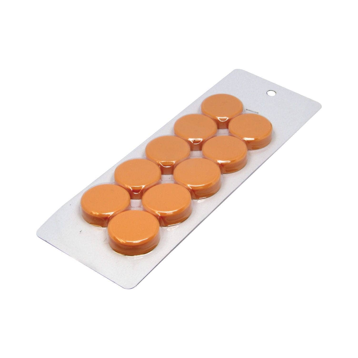Large Orange Magnetic Discs | Sold in cards of 10 - Magnets New Zealand