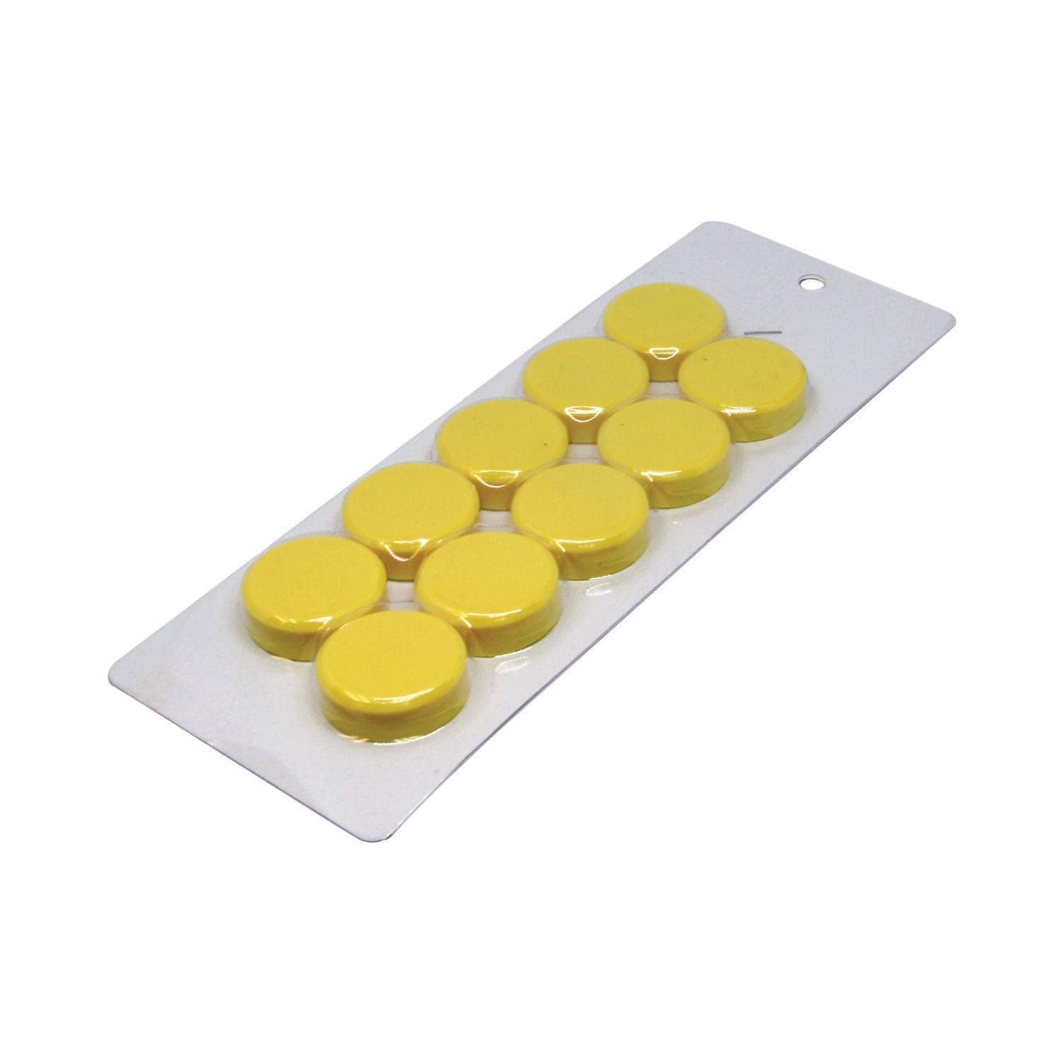 Large Yellow Magnetic Discs | Sold in cards of 10 - Magnets New Zealand